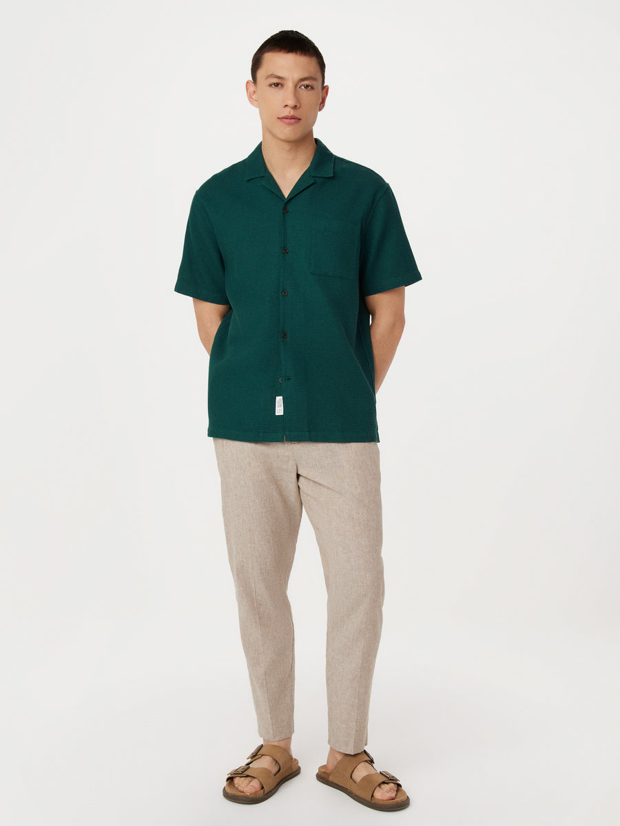 The Waffle Camp Collar Shirt in Dark Cyprus – Frank And Oak USA