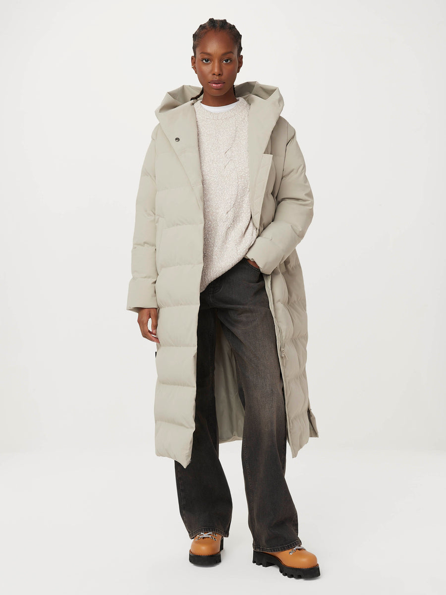 The Highland Long Puffer Coat in Light Greige – Frank And Oak USA